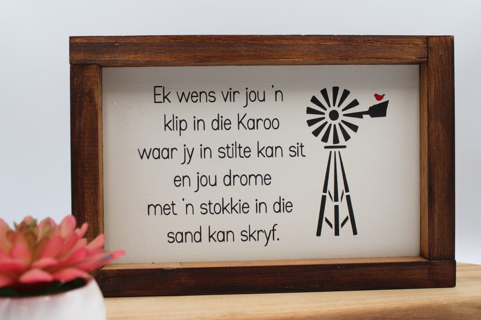 Ek wens vir jou 'n klip in die Karoo, 200x300 - Wooden Décor Sign ...